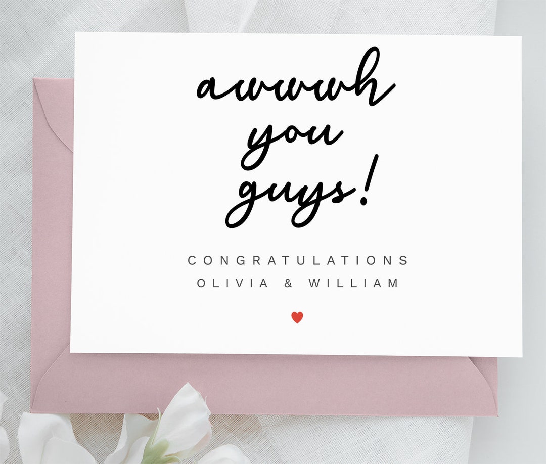 Printable Personalized Congratulations on Your Engagement Card ...