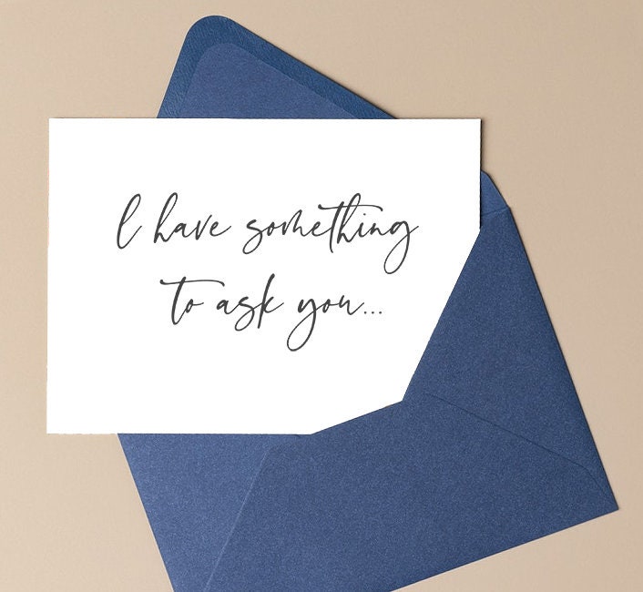 Editable Digital Card I Have Something to Ask You. Will You - Etsy