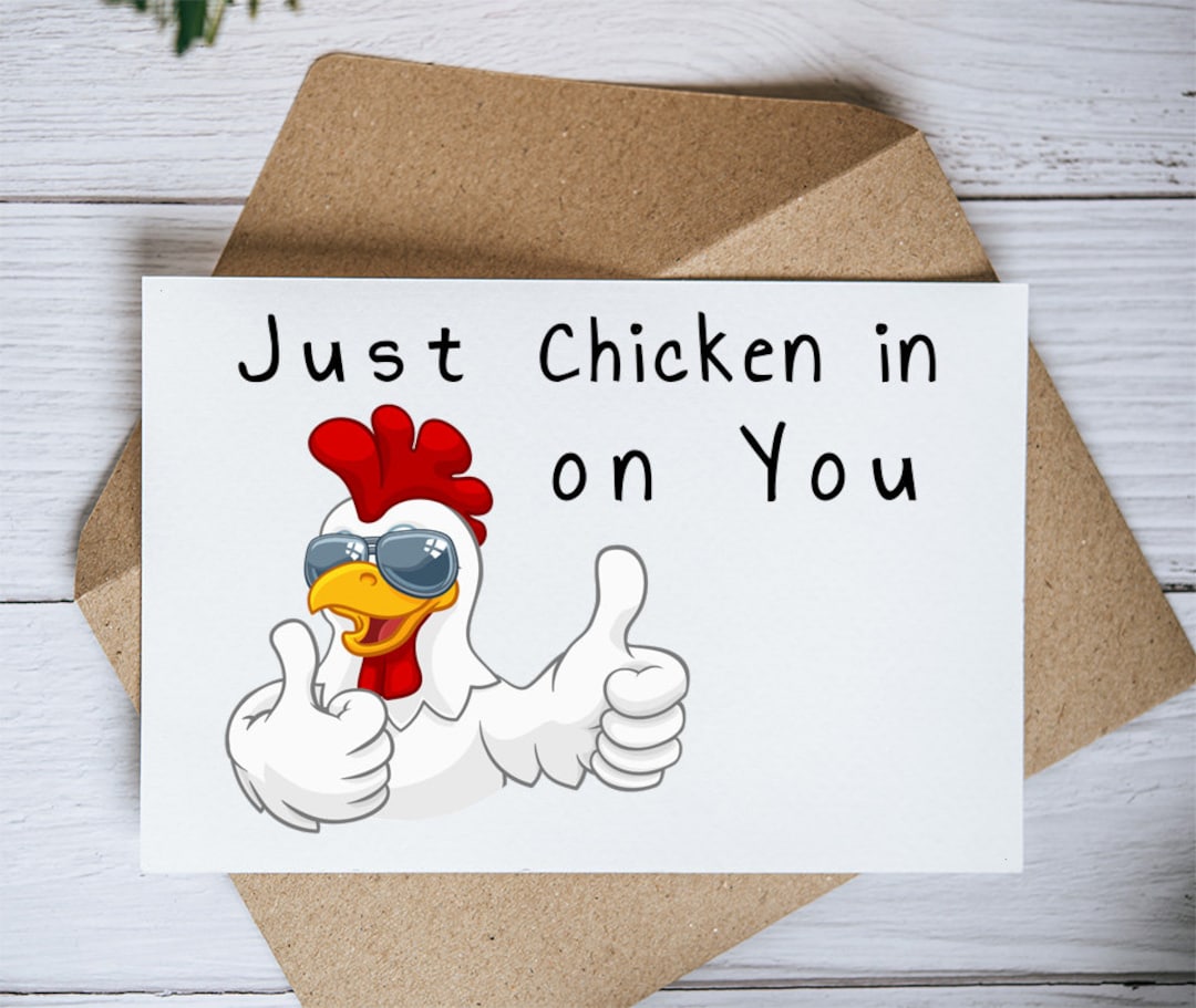 Funny Greeting Card for Chicken Lovers! Hilarious Pun Card Featuring a ...