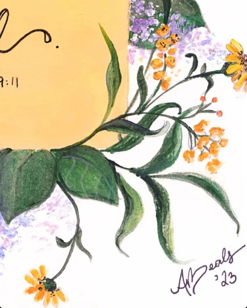 Jeremiah 29:11 Flower Painting (canvas Print) - Etsy