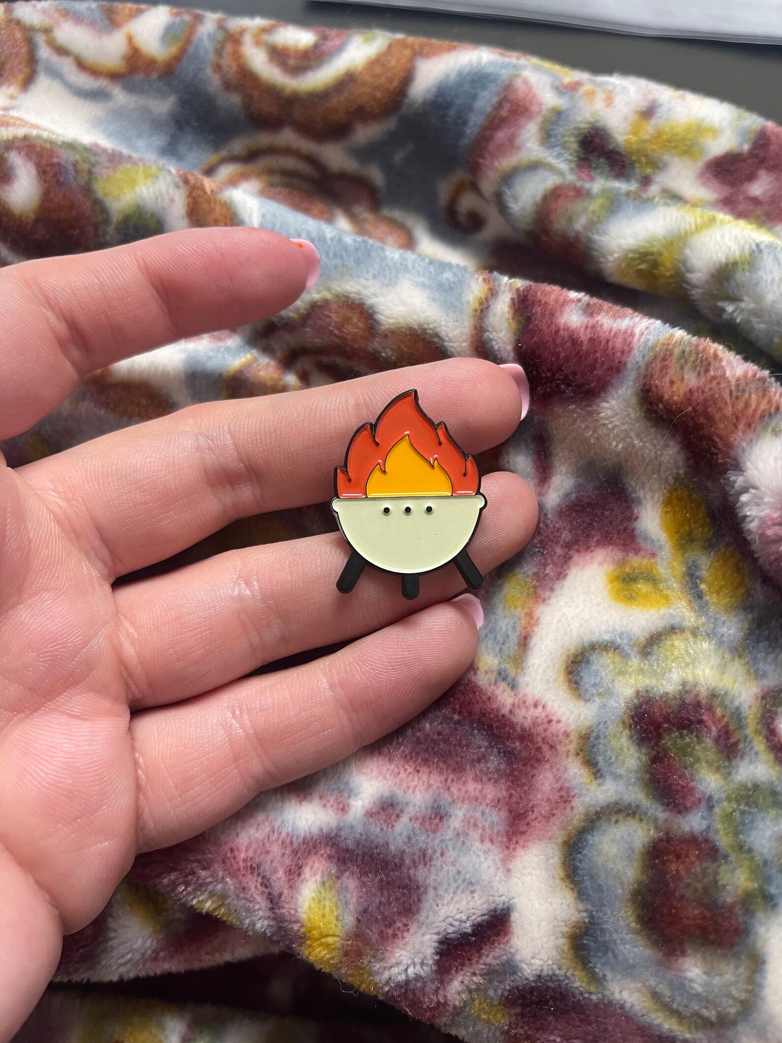 Campfire Enamel Pin, Campfire Design, Hiking Lovers Gift, Gift for ...