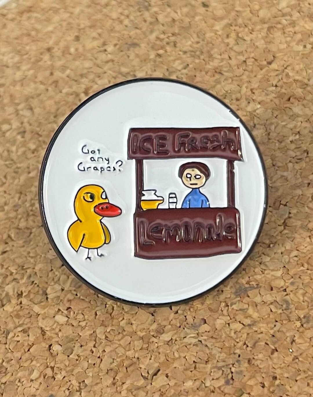 Duck Enamel Pin Duck Got Any Grapes Duck Pin Enamel Pin for Backpacks ...