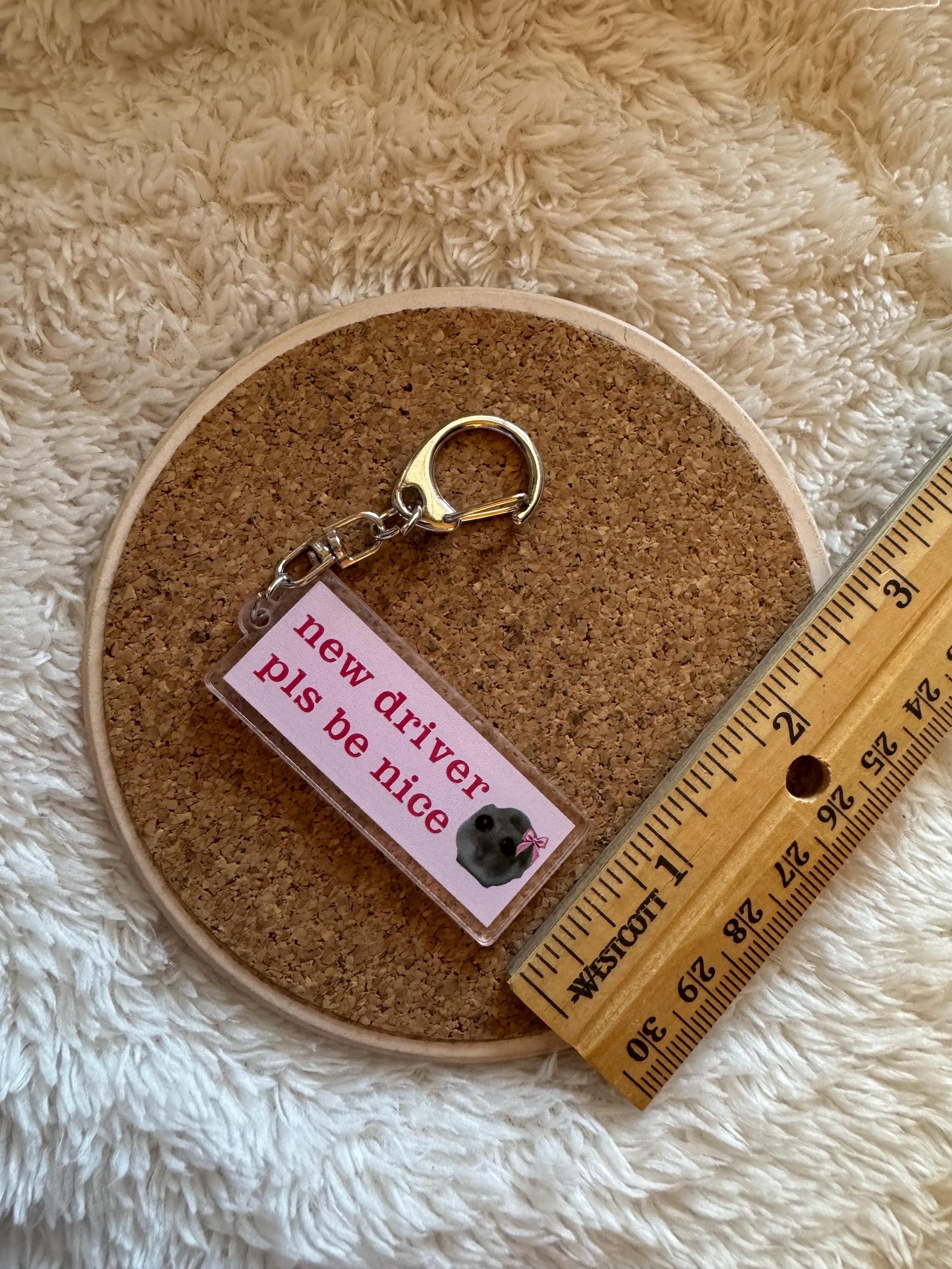 New Driver Please Be Nice Key Chain Gift for New Drivers Pink Key Chain ...