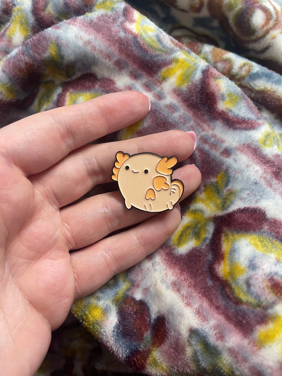 Salamander Enamel Pin, Amphibian Gifts, Pink Salamander Gift, Cute ...
