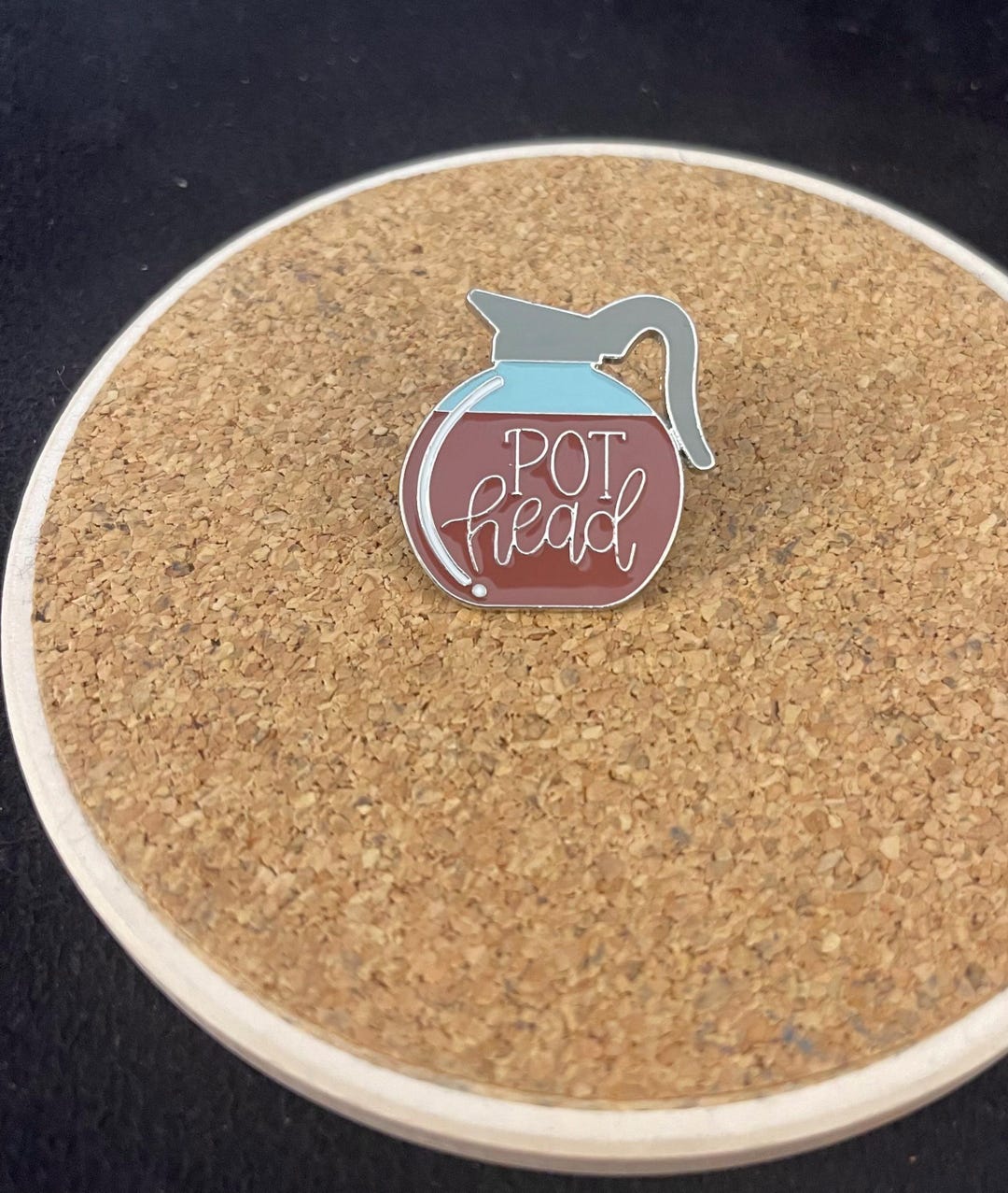 Coffee Enamel Pin, Pot Head Pin, Coffee Broach for Shirts, Enamel Pin ...