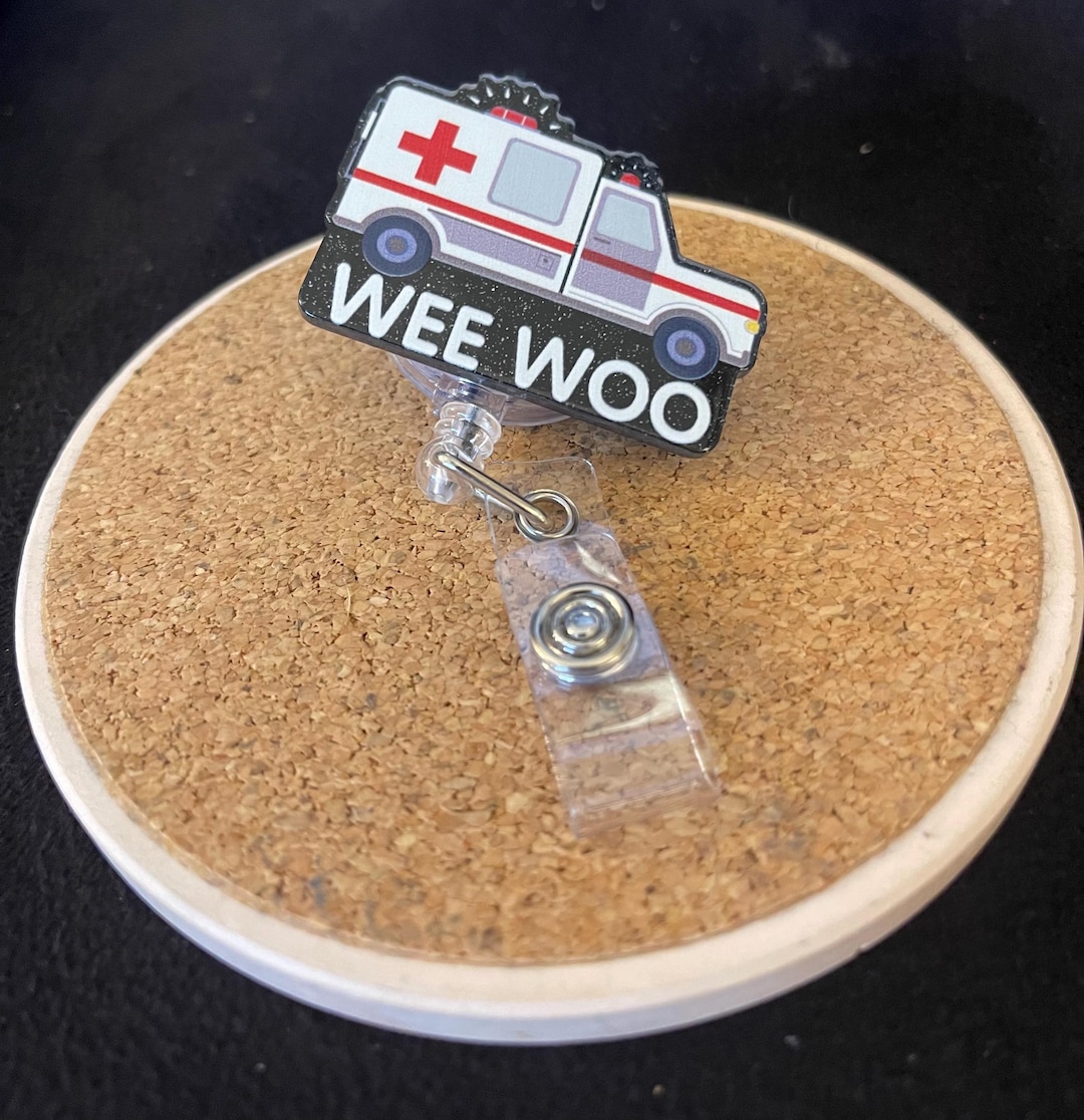 Ambulance Badge Holder Clip Badge Clip for Health Care Workers Funny ...