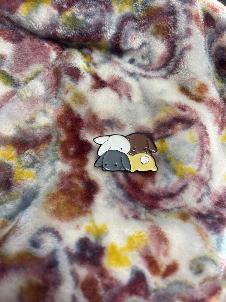 Bunny Enamel Pin, Stacked Bunny Rabbits, Cute Enamel Pins, Bunny Gifts ...