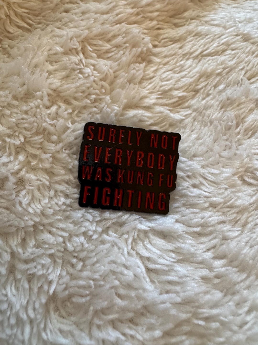 Surely Not Everyone Was Kung Fu Fighting Pin, Funny Broach for Shirts ...