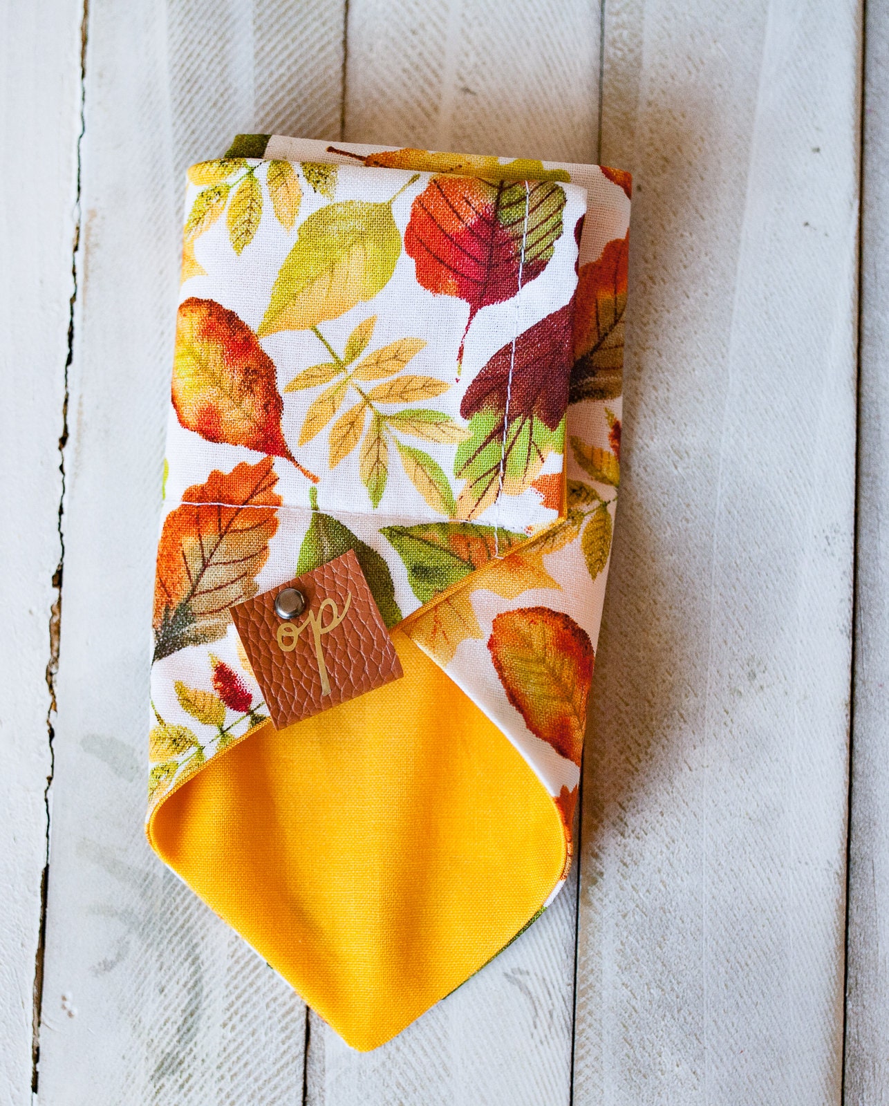 Fall Leaves Over the Collar Reversible Dog Puppy Cat Bandana | Etsy