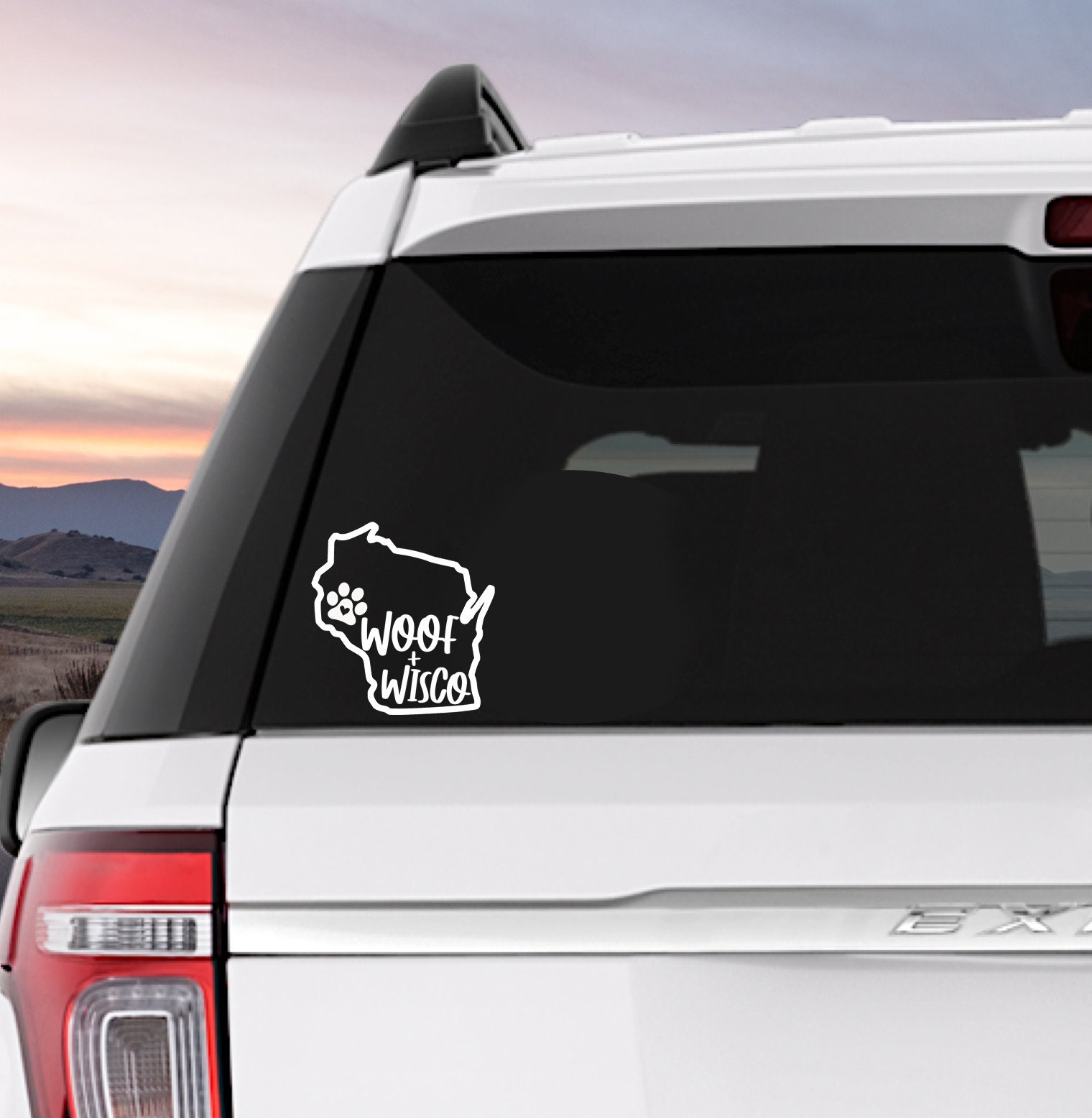 Wisconsin Dog Decal Wisco Decal Car Decal Vinyl Decal | Etsy