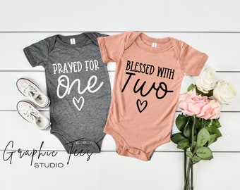 Prayed for One Blessed With Two - Etsy