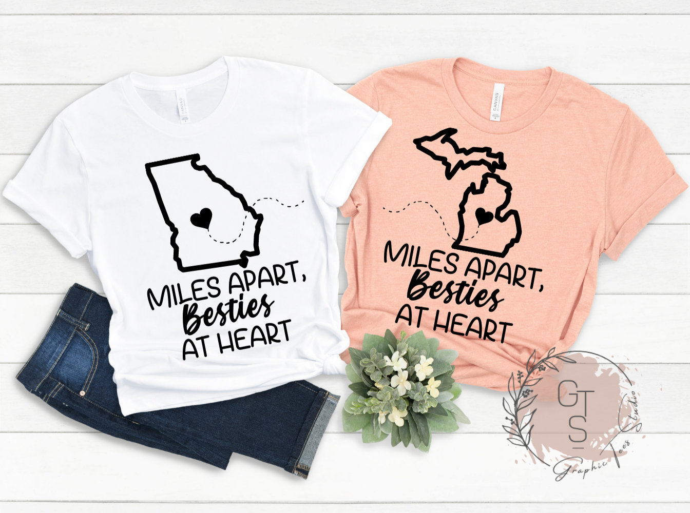 Long Distance Best Friends Shirts | Etsy