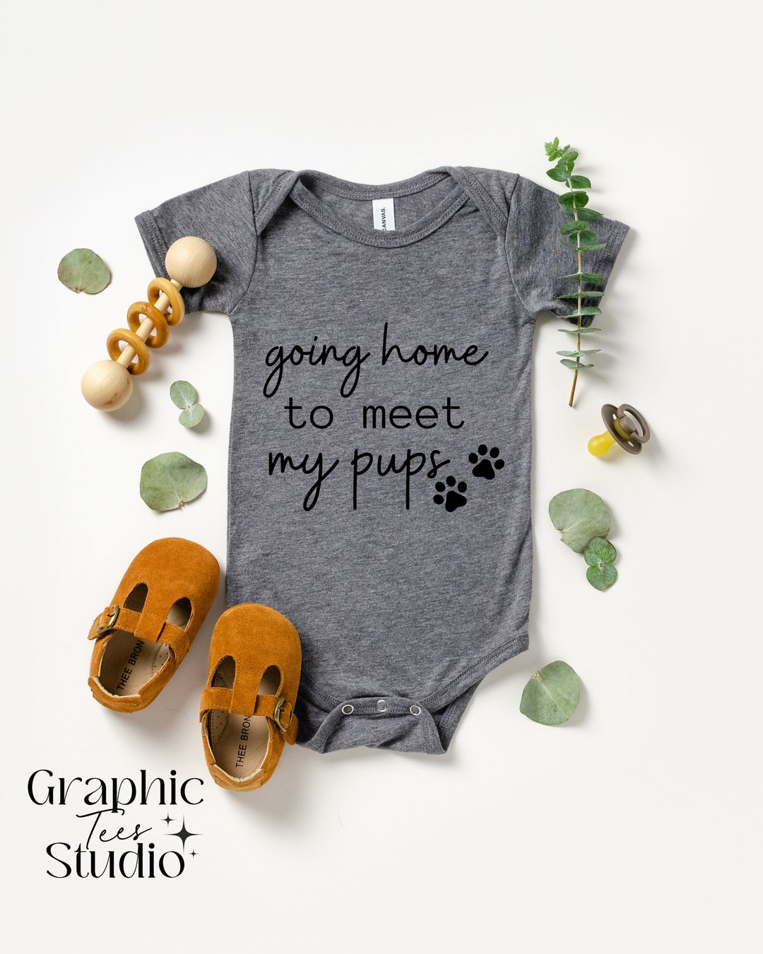 Going Home to Meet My Pups| Going Home Baby Shirt| New Baby Shirt - Etsy