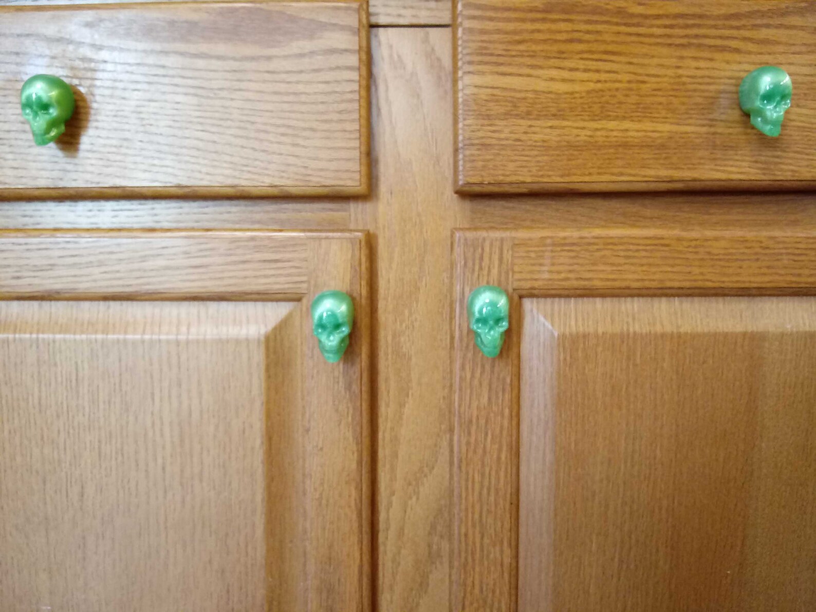 Green Skull Door Knobs/drawer Knobs set of 2 Green | Etsy