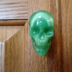 Green Skull Door Knobs/drawer Knobs set of 2, Green Kitchen/bathroom Cabinet Skull Door Handles ...