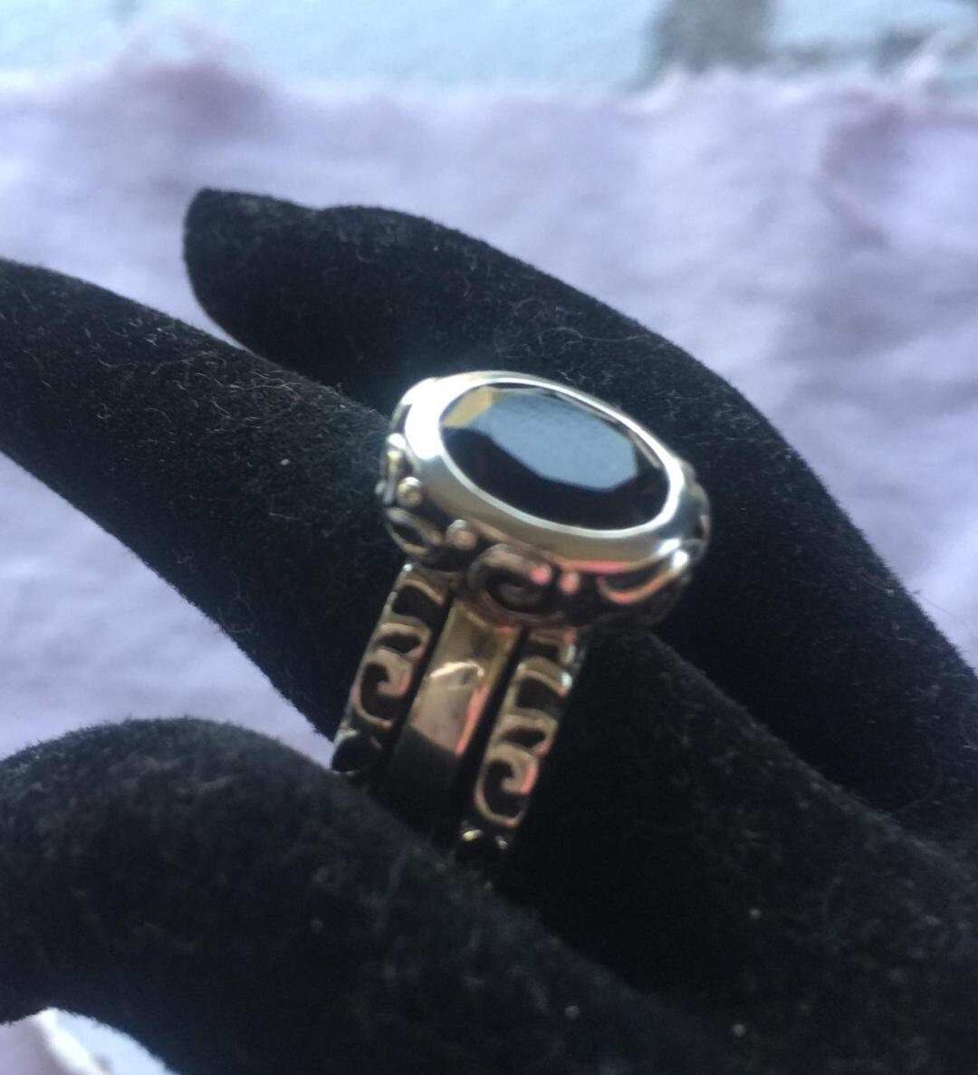 Silpada Stackable Smokey Quartz and Sterling Silver Ring With Filigree ...