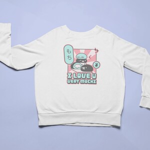 Kawaii Cartoon Mochi Sweatshirt / Japanese Aesthetic Anime - Etsy
