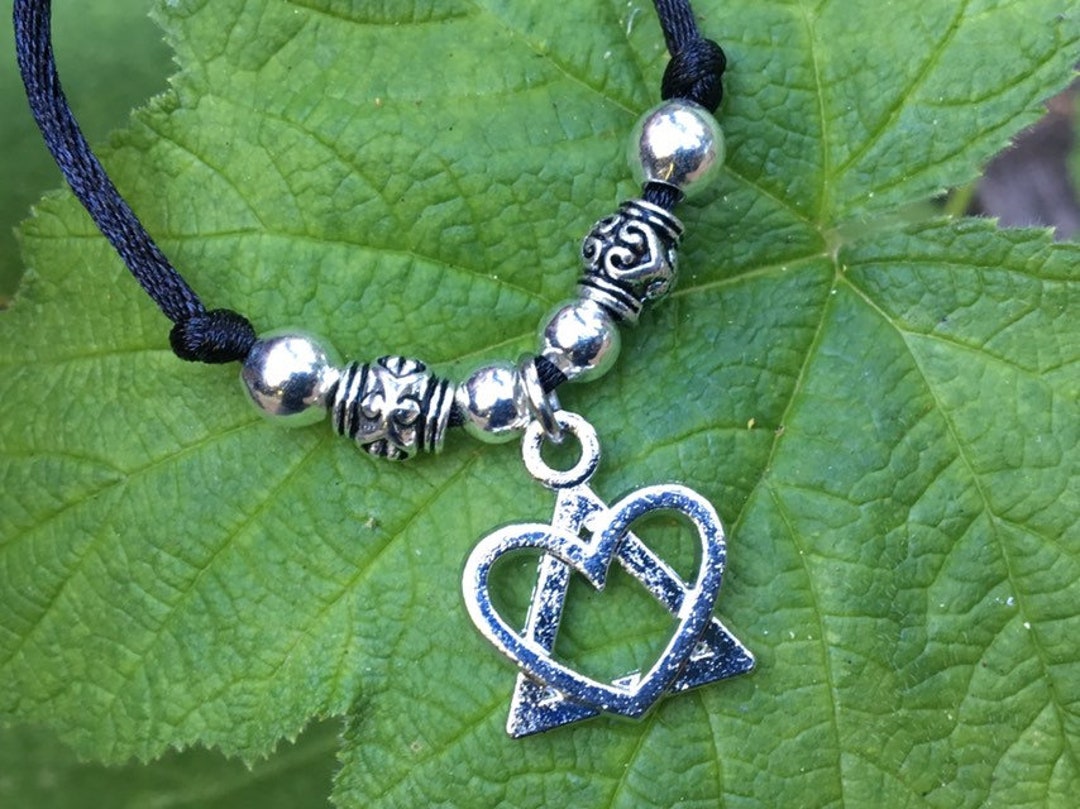 AA Heart Recovery Symbol Charm Beaded Necklace #40 - Etsy