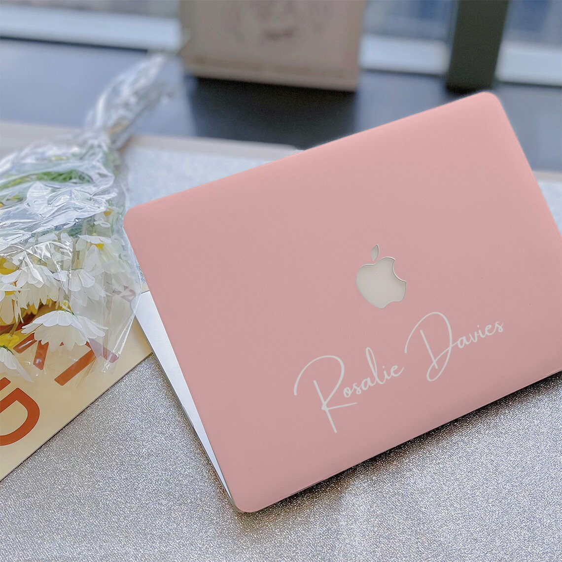 Personalized Sakura Pink Macbook Case Laptop Solid Color - Etsy