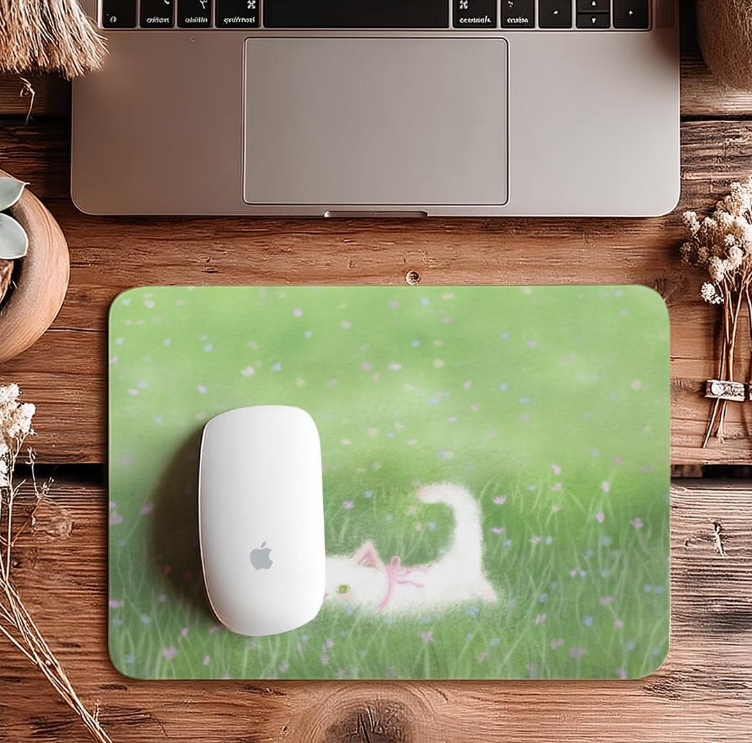 Cute Cat Style Mouse Pad, Office Mouse Pad, Laptop Mouse Pad, MacBook ...