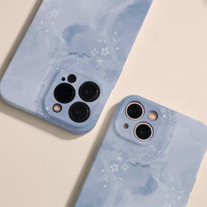 Blue Gradient Stars iPhone Case, Lens All Inclusive Phone Case for ...