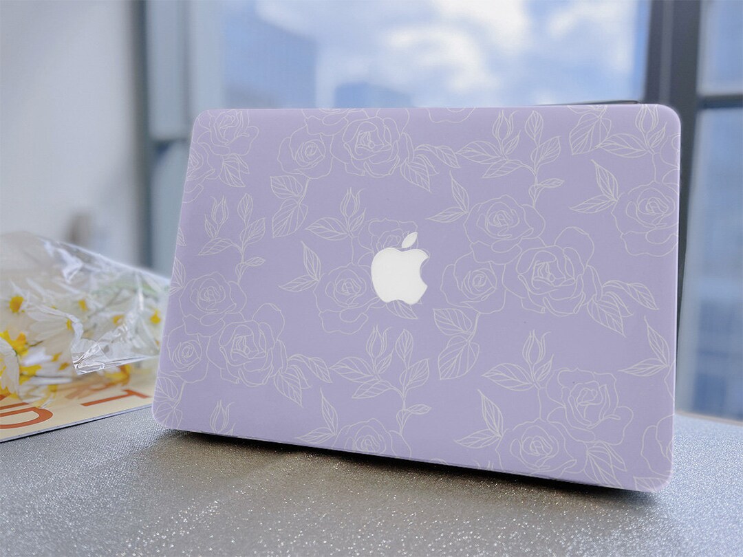 Purple Line Rose Hard Case MacBook Pro 13/12/14/16 Case MacBook Air 11 ...