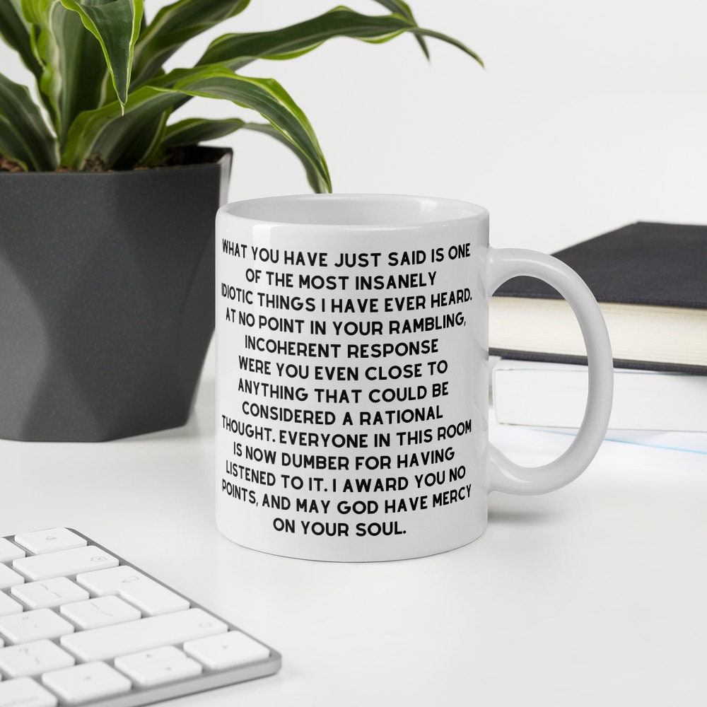 Billy Madison Movie Quote "insanely Idiotic" Mug - Movie Quote Pop ...