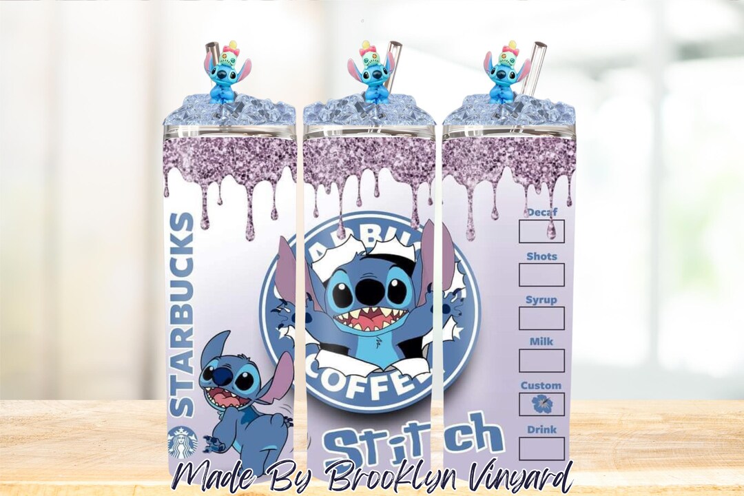 Glitter Drip Lilac Purple Stitch Inspired Fan Must-have 20oz Specialty ...