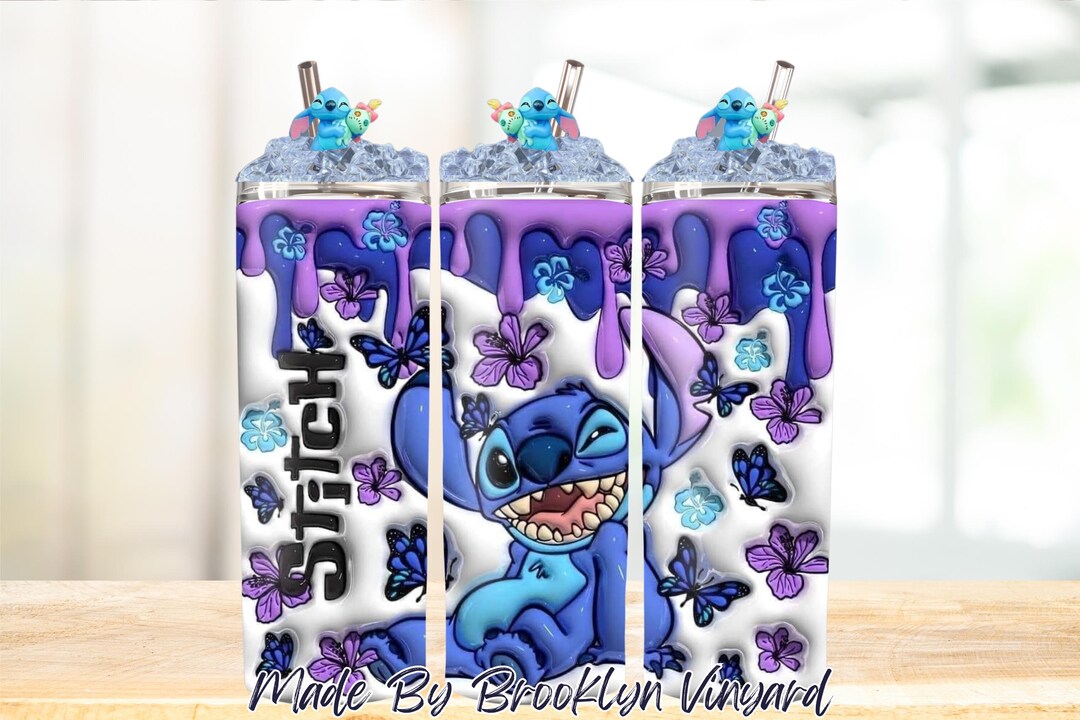 Butterflies and Flowers Dripping Stitch Inspired Fan Must-have 20oz ...