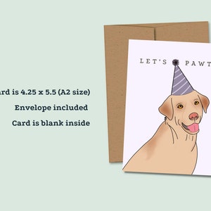Yellow Labrador Birthday Card, Happy Birthday Card for Yellow Labrador ...