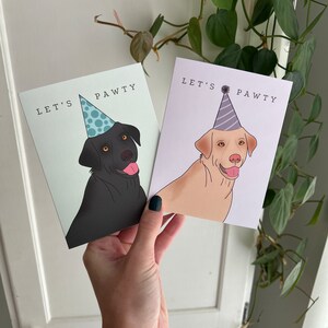 Yellow Labrador Birthday Card, Happy Birthday Card for Yellow Labrador ...