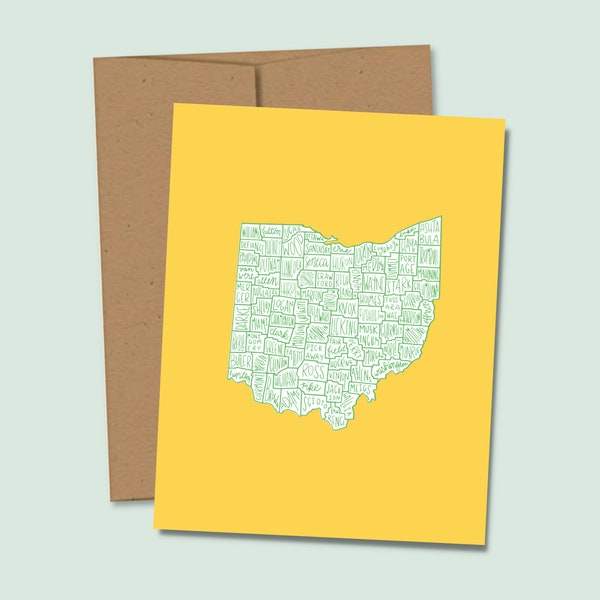Ohio State Greeting Card - Etsy