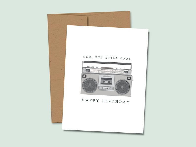 80s Boombox Birthday Card: Retro Pop Culture Pun - Etsy
