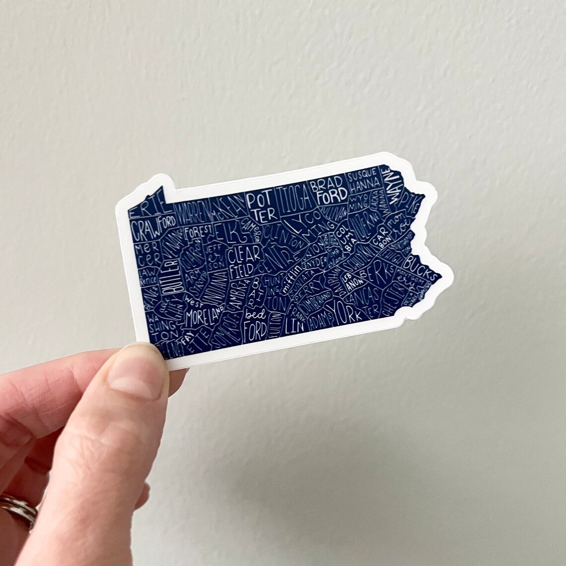 Pennsylvania County Map Sticker: PA State Pride Gift - Etsy