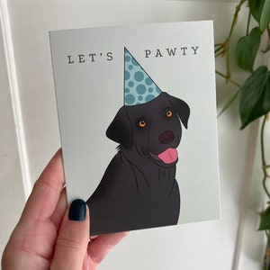 Black Labrador Birthday Card, Happy Birthday Card for Black Labrador ...