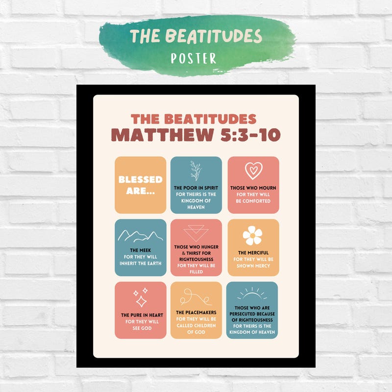 Beatitudes Poster - Etsy