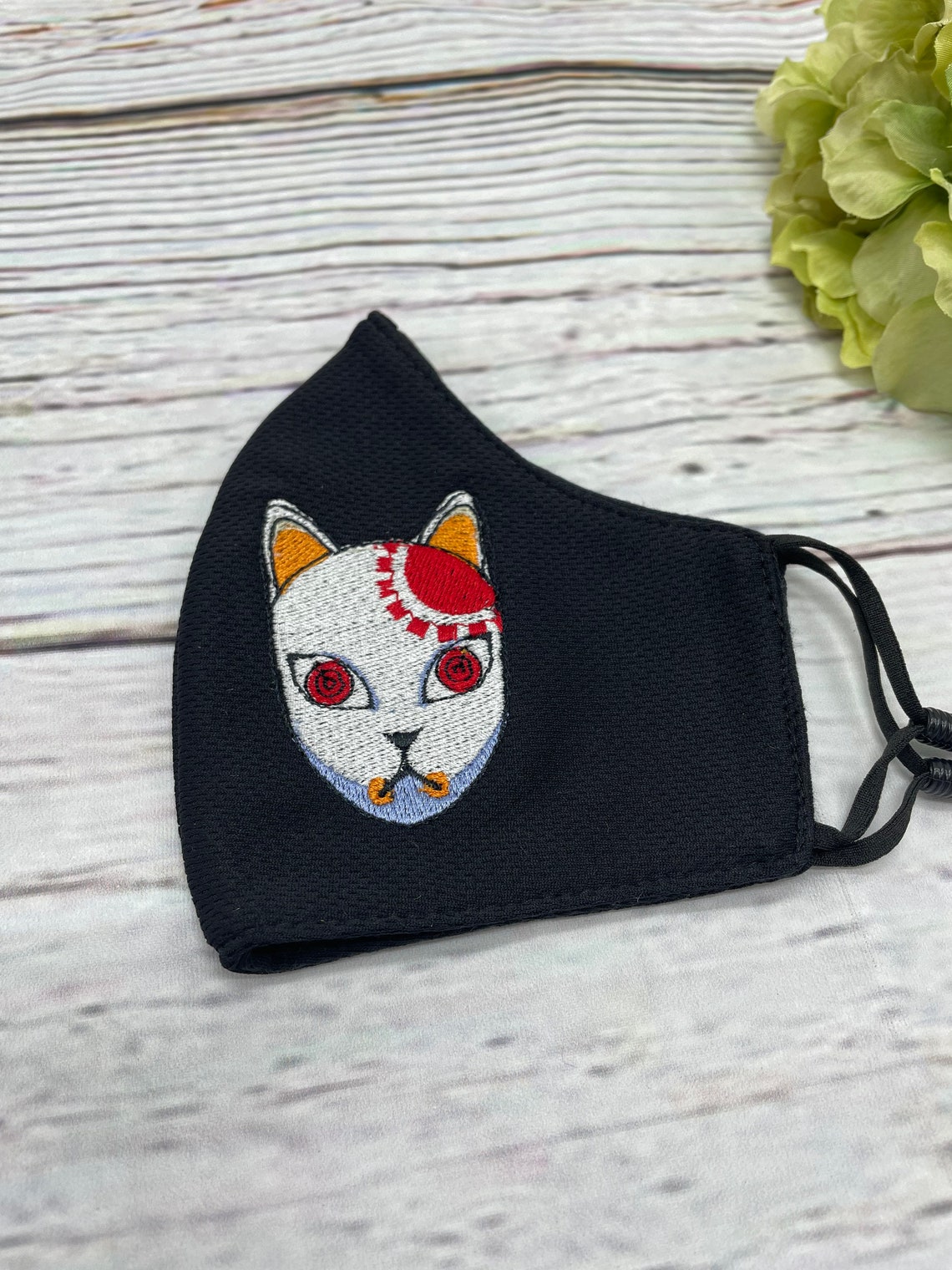 Naruto hatake Kakashi Anbu Cat Mask Inspired Anime Embroidered | Etsy