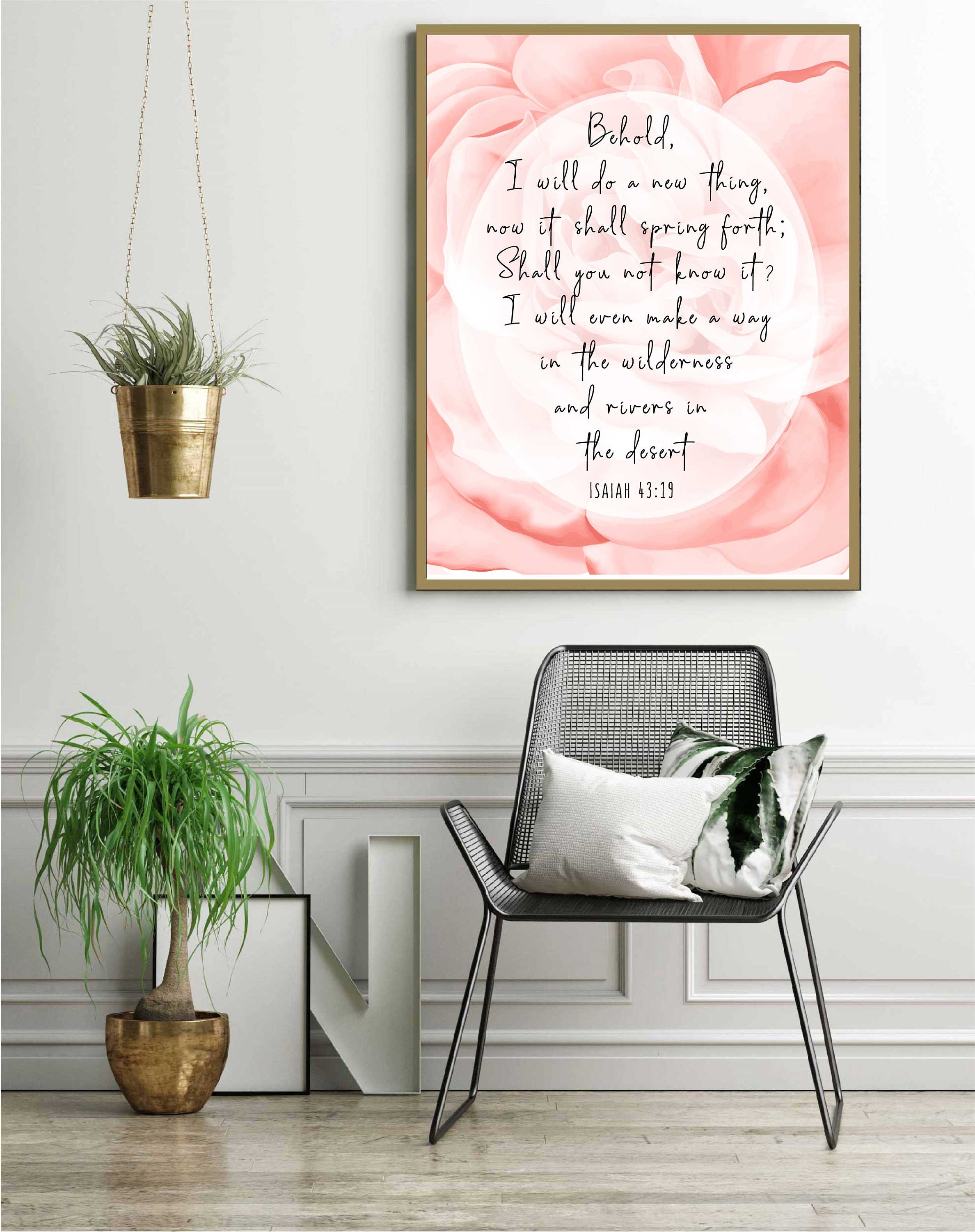 Isaiah 43 19, Behold, I Will Do a New Thing, Bible Verse Prints ...