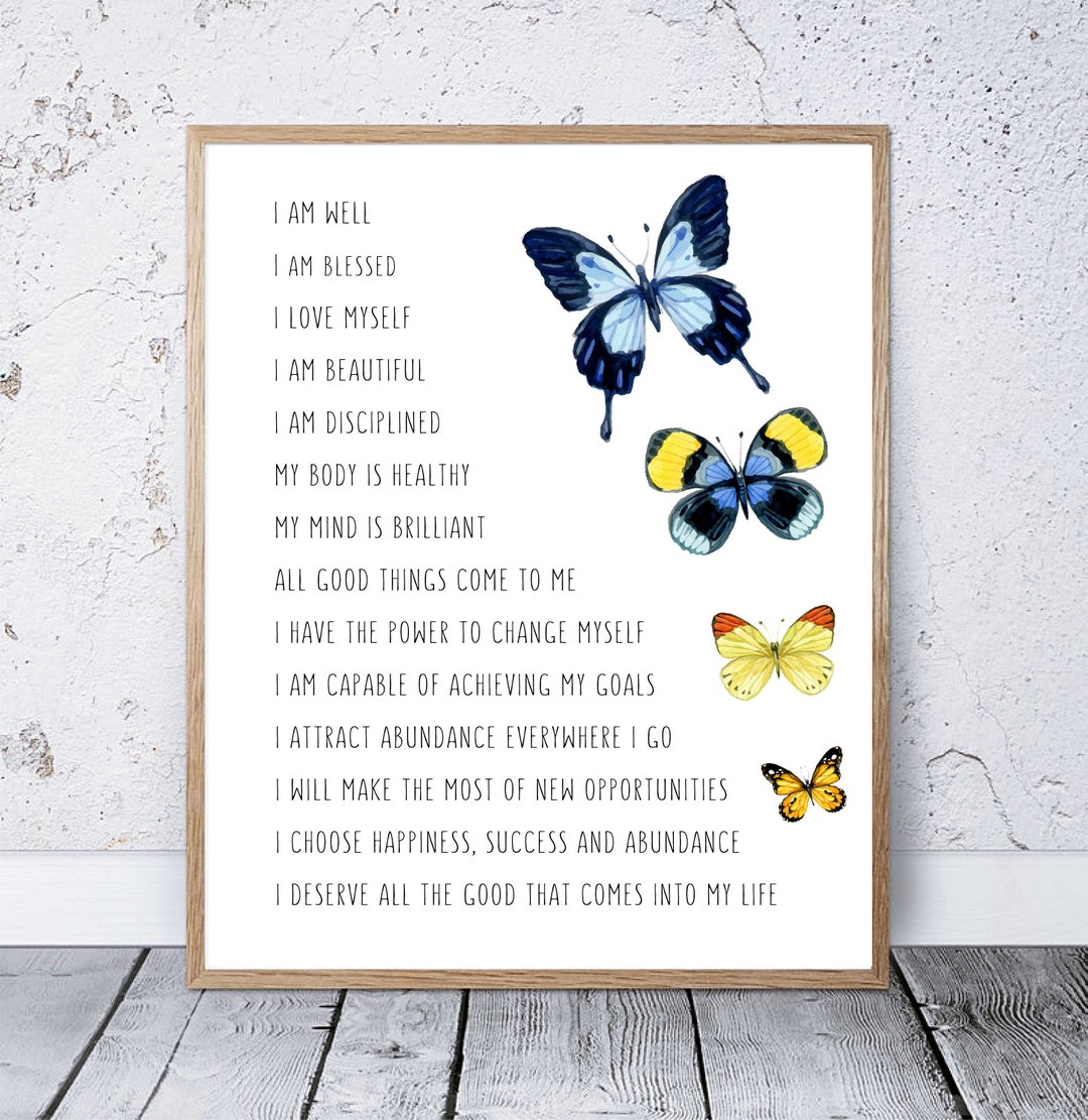 Positive Affirmation Print. Daily Confession Printable - Etsy