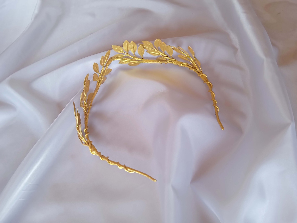 Greek Goddess Crown Greek Wedding Tiara Gold Leaves Tiara - Etsy