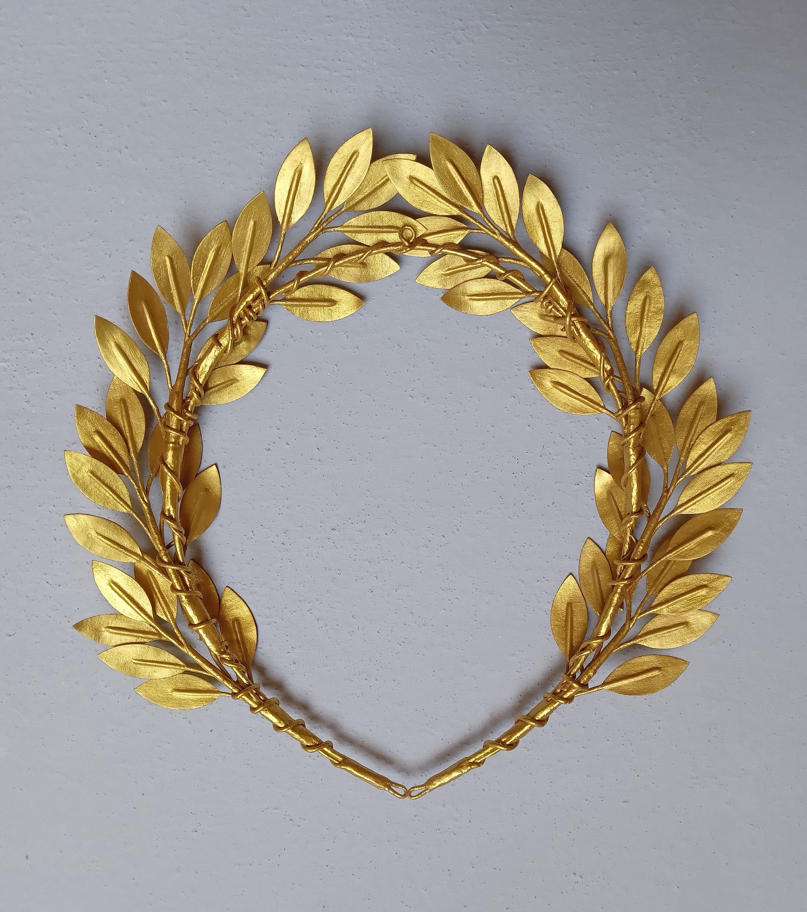 Gold Leaves Wreath, Greek Goddess Wreath, Wall Greek Wreath, Handmade ...