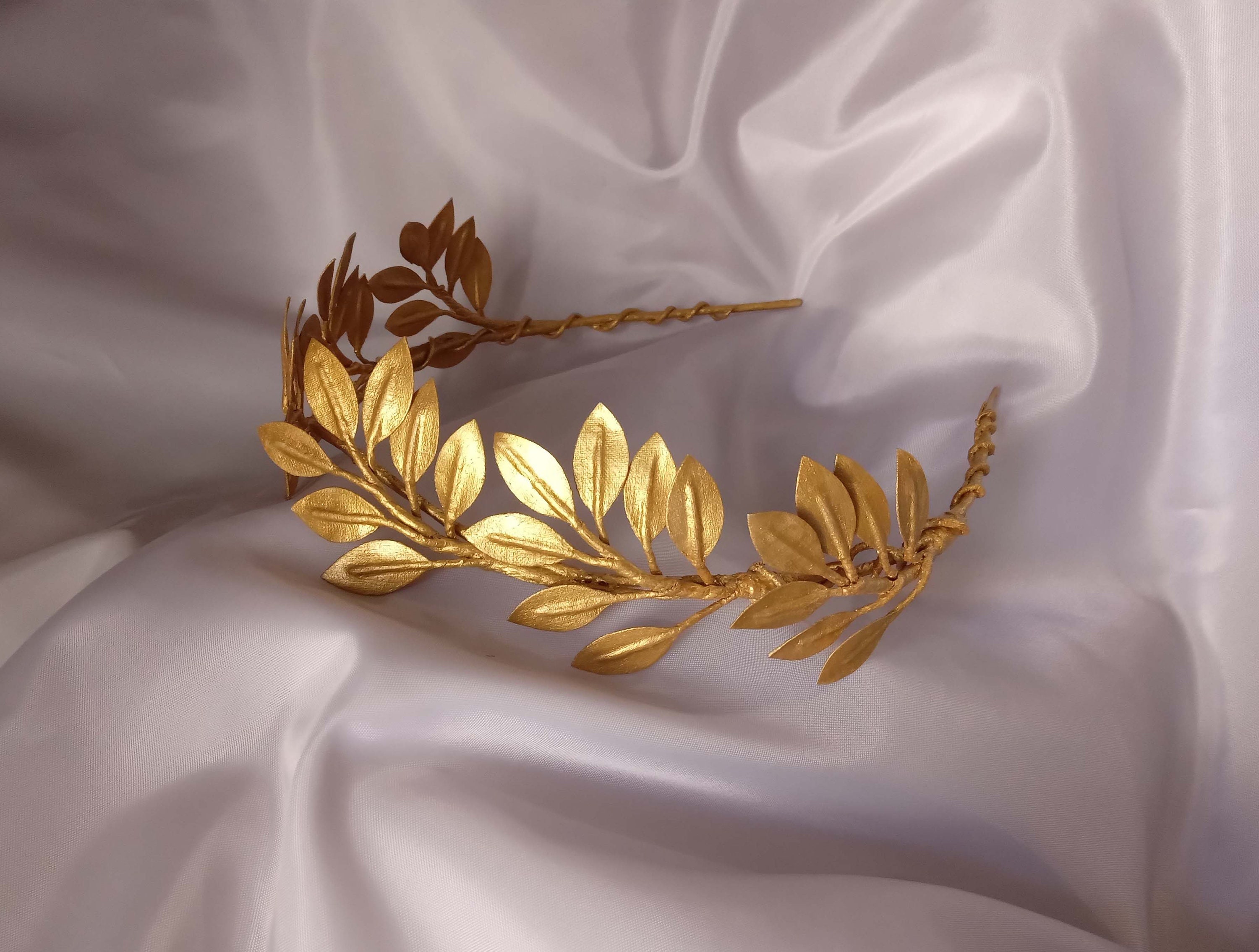 Greek Goddess Crown Greek Wedding Tiara Gold Leaves Tiara - Etsy