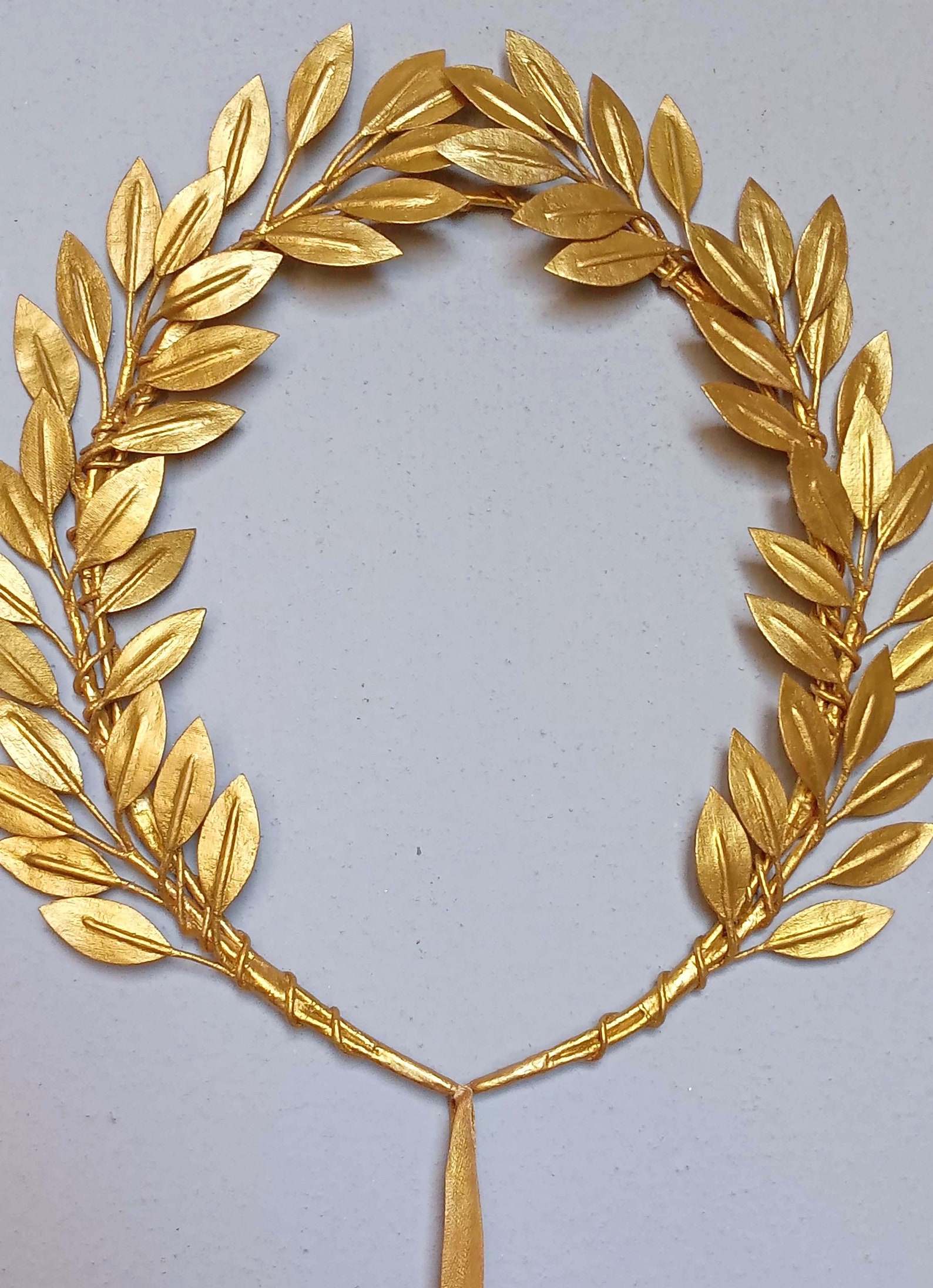 Gold Leaves Wreath, Greek Goddess Wreath, Wall Greek Wreath, Handmade ...