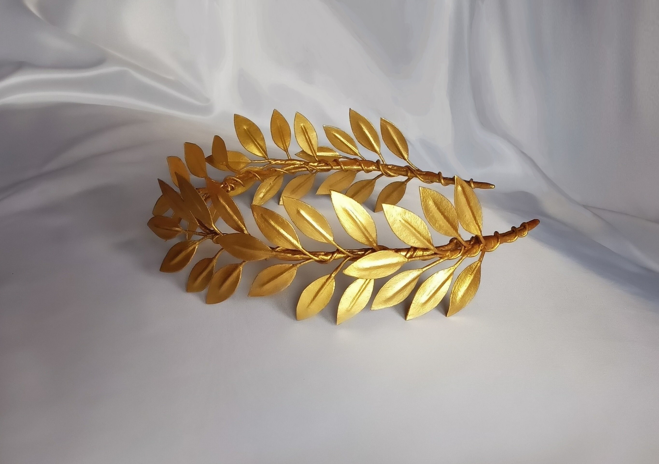 Greek Goddess Crown Greek Wedding Tiara Gold Leaves Tiara Handmade