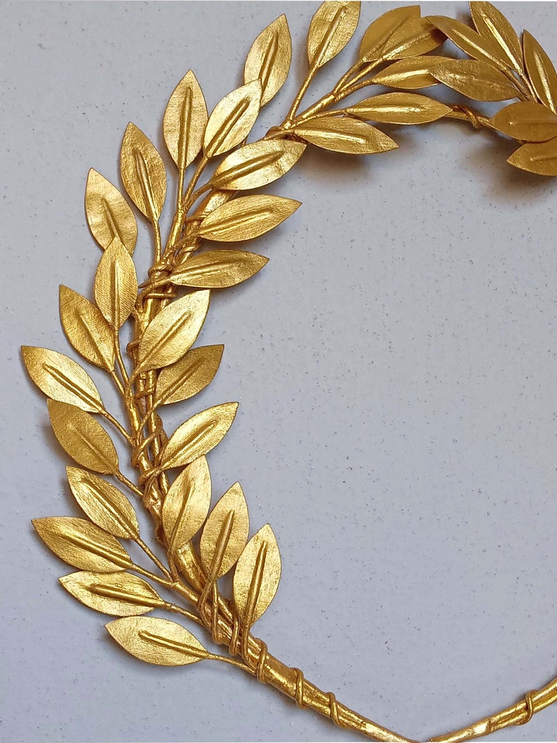Gold Leaves Wreath, Greek Goddess Wreath, Wall Greek Wreath, Handmade ...