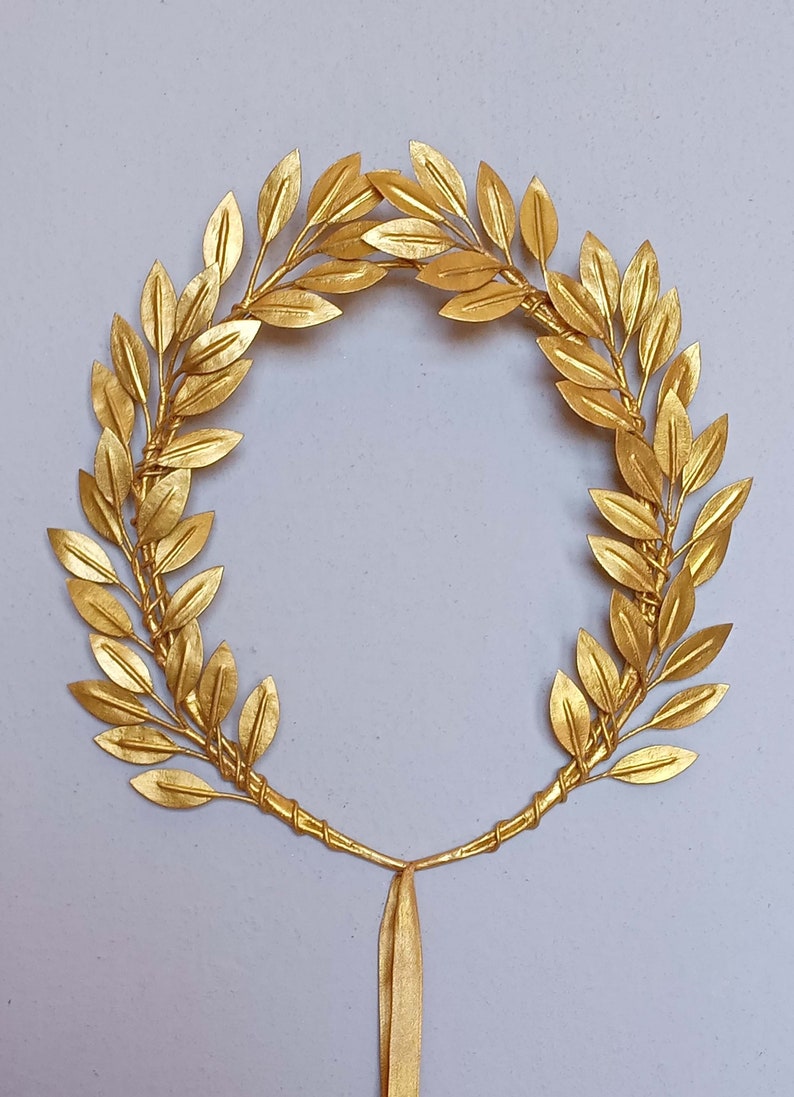Gold Leaves Wreath, Greek Goddess Wreath, Wall Greek Wreath, Handmade ...