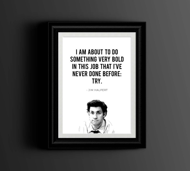 Jim Halpert Quote the Office TV Show Printable Wall Art - Etsy