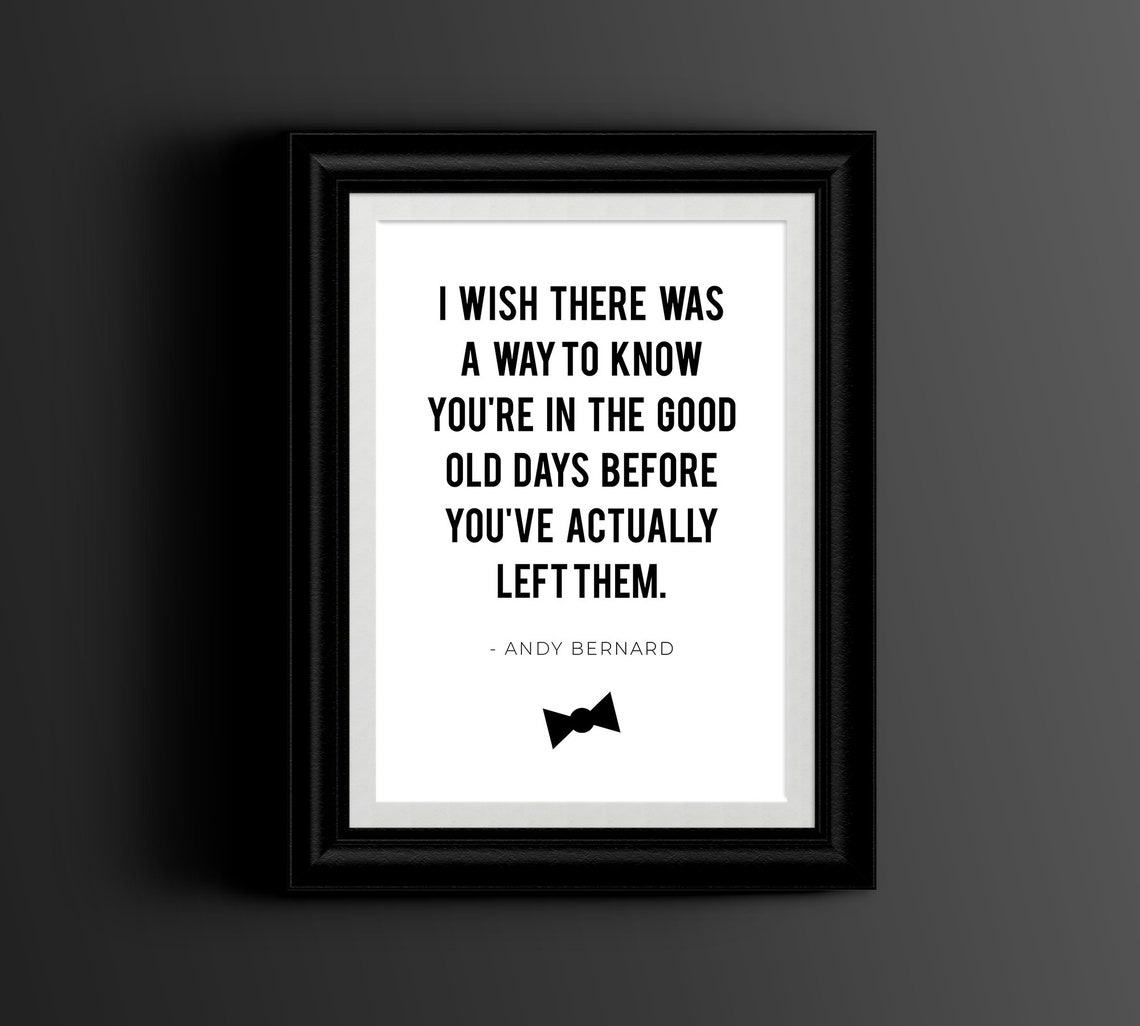Andy Bernard Quote the Office TV Show Printable Wall Art | Etsy