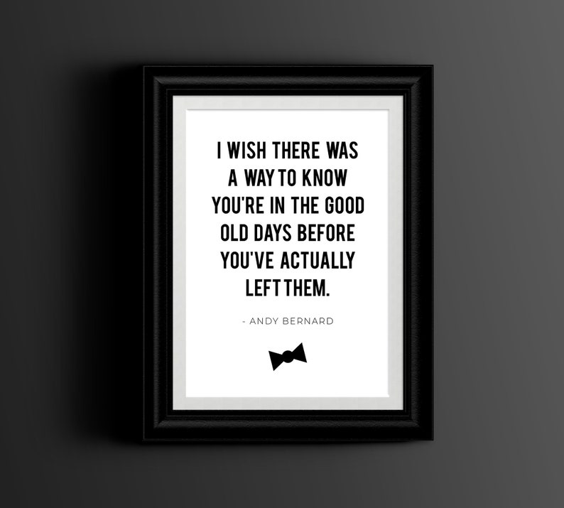 Andy Bernard Quote the Office TV Show Printable Wall Art | Etsy