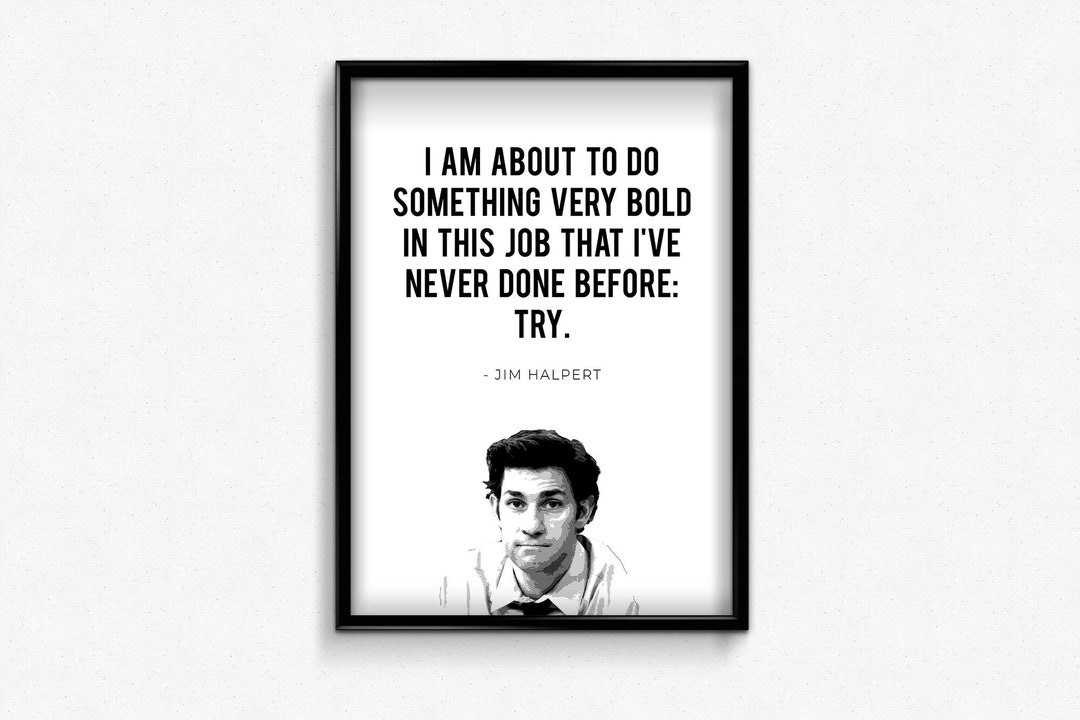 Jim Halpert Quote, the Office TV Show, Printable Wall Art Instant ...